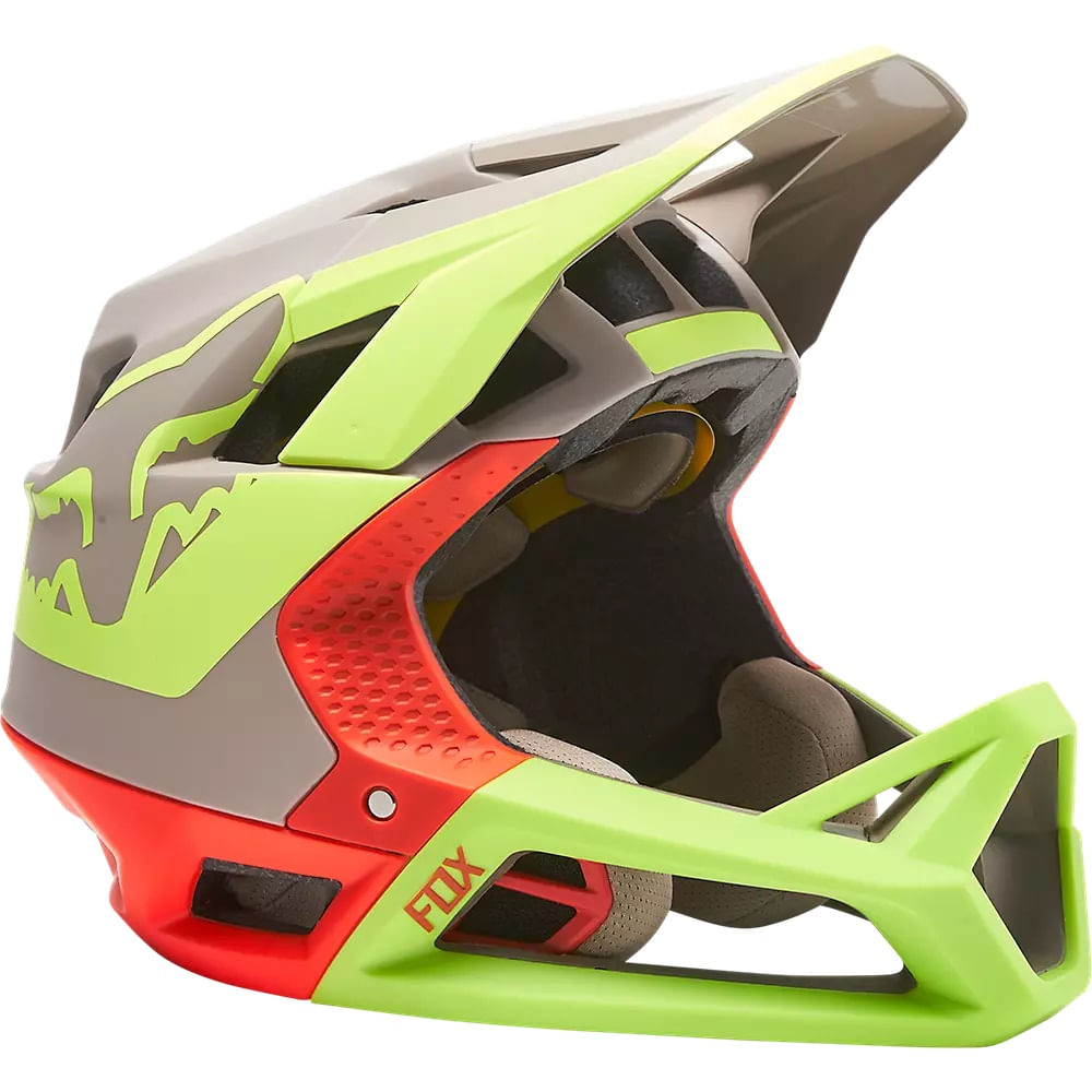 CAPACETE FOX PROFRAME TUK CINZA/LARANJA/FLUOR - Fox Racing BR