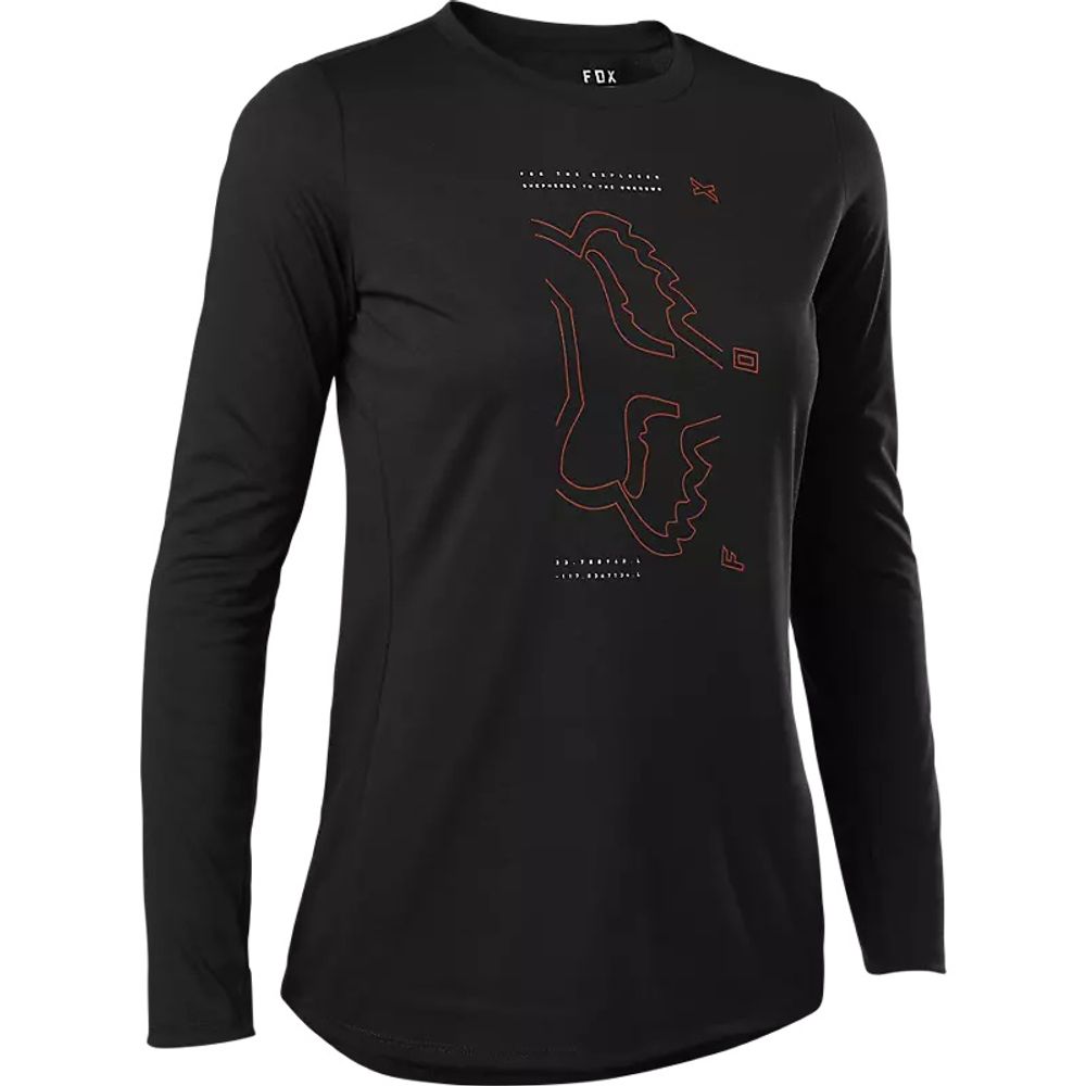 CAMISA FOX FEMININA RANGER DRIRELEASE LS PRETA - Fox Racing BR